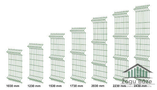 3D Žoga panelis Ø4mm Zaļš RAL6005 - 3D Paneļi - Žogu Bāze Piedāvā plaša ...